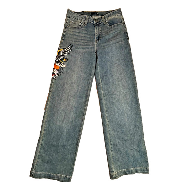 Ed Hardy | Jeans | Ed Hardy Wide Leg Jeans 3x32 | Poshmark